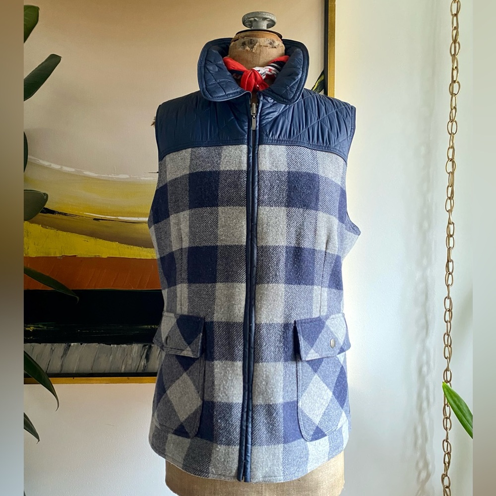 Pendleton Buffalo Plaid Reversible Wool & Nylon Vest - Gem